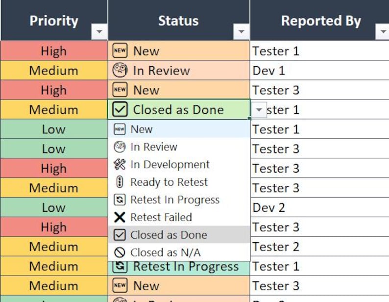 Bug Report Template for QA | Excel Format | Defect Tracker Sheet ...