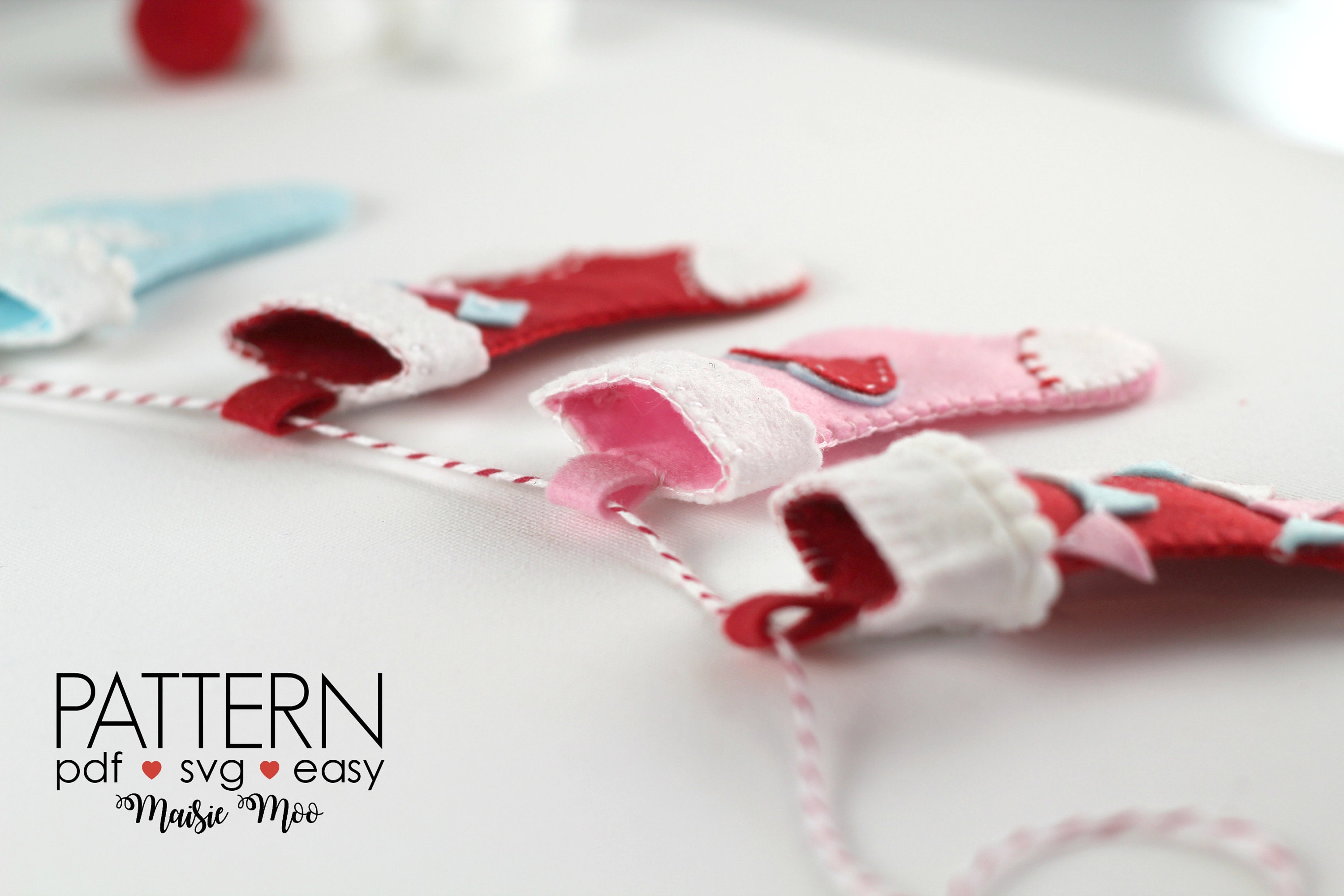 Christmas Stocking Ornament Pattern Felt Christmas Pattern - Etsy