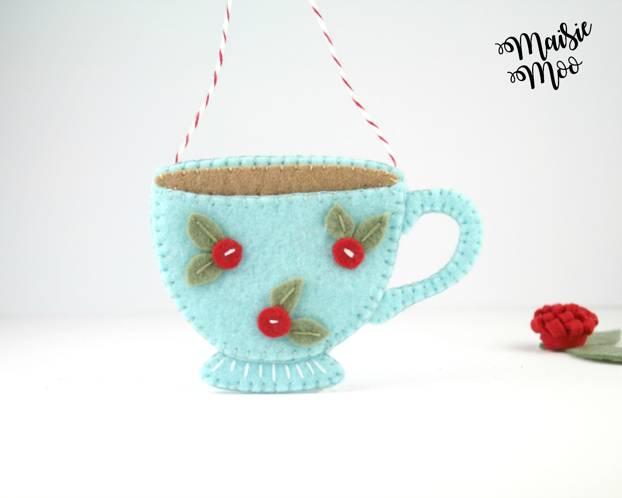 Christmas Vintage Teacup Felt Pattern Tea Party Favor Felt - Etsy UK