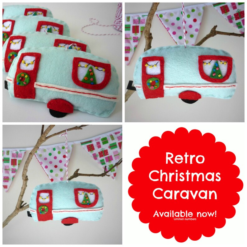 Christmas Caravan Ornament Pattern Vintage Caravan Decoration | Etsy