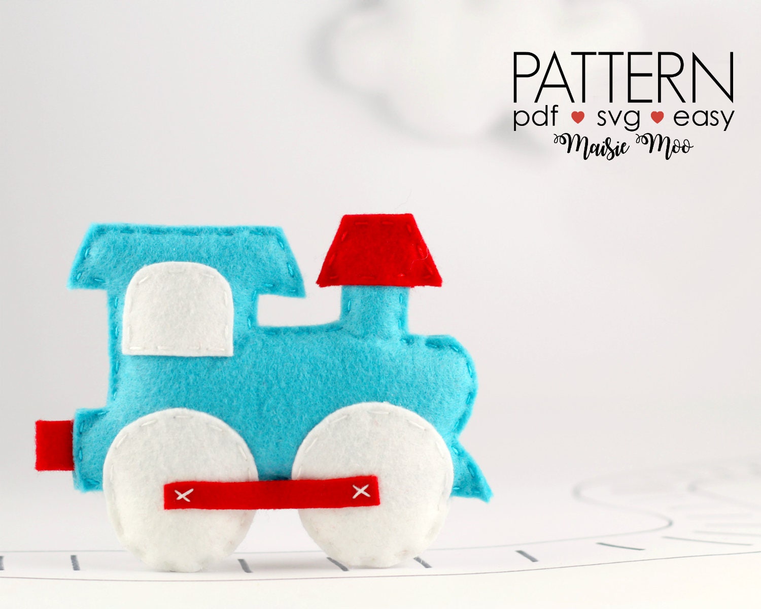 Felt Train Pattern Train Nursery Train SVG Cricut Train | Etsy