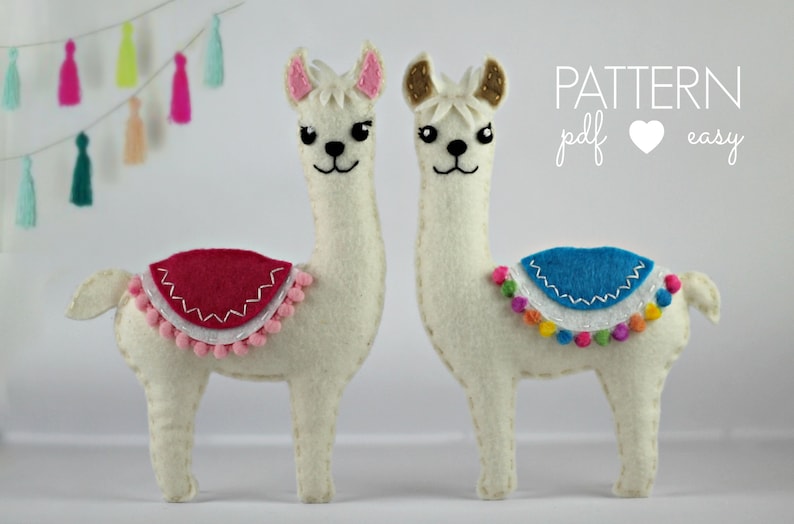 Felt Pattern Llama Pattern Llama SVG Cricut Felt Ornament Stuffed ...