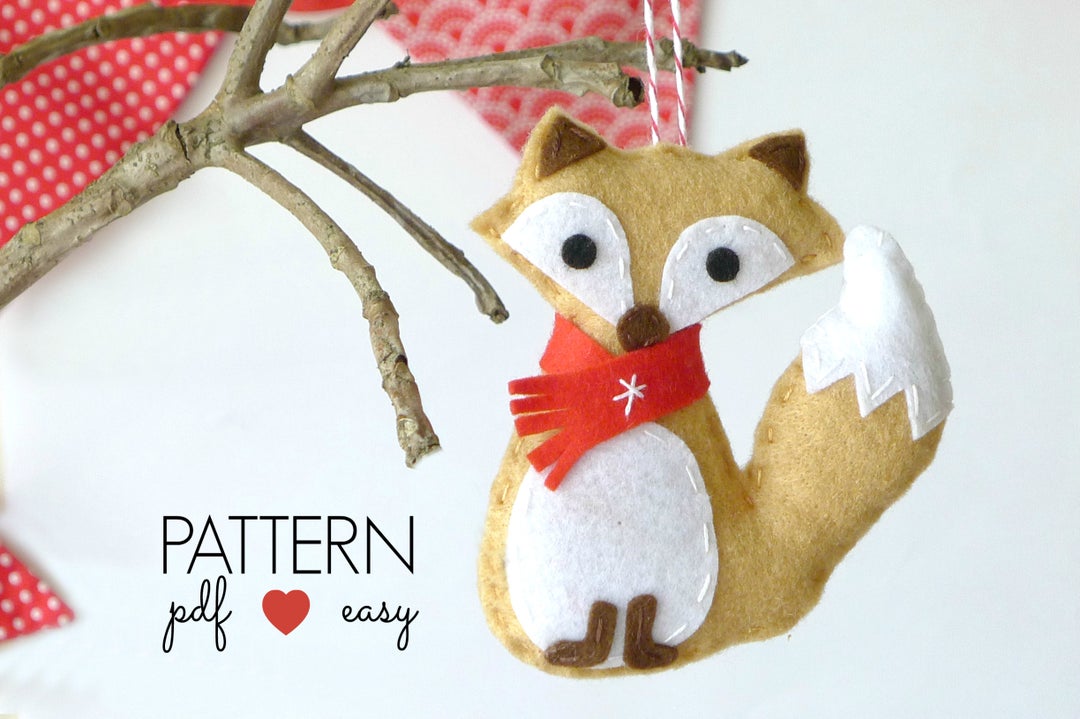 Felt Christmas Pattern Felt Christmas Ornament Pattern Felt Fox Pattern ...