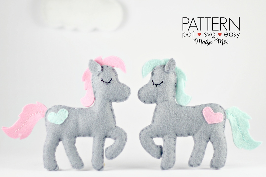 Felt Horse Pattern Horse Sewing Pattern Horse Ornament Felt Animals ...