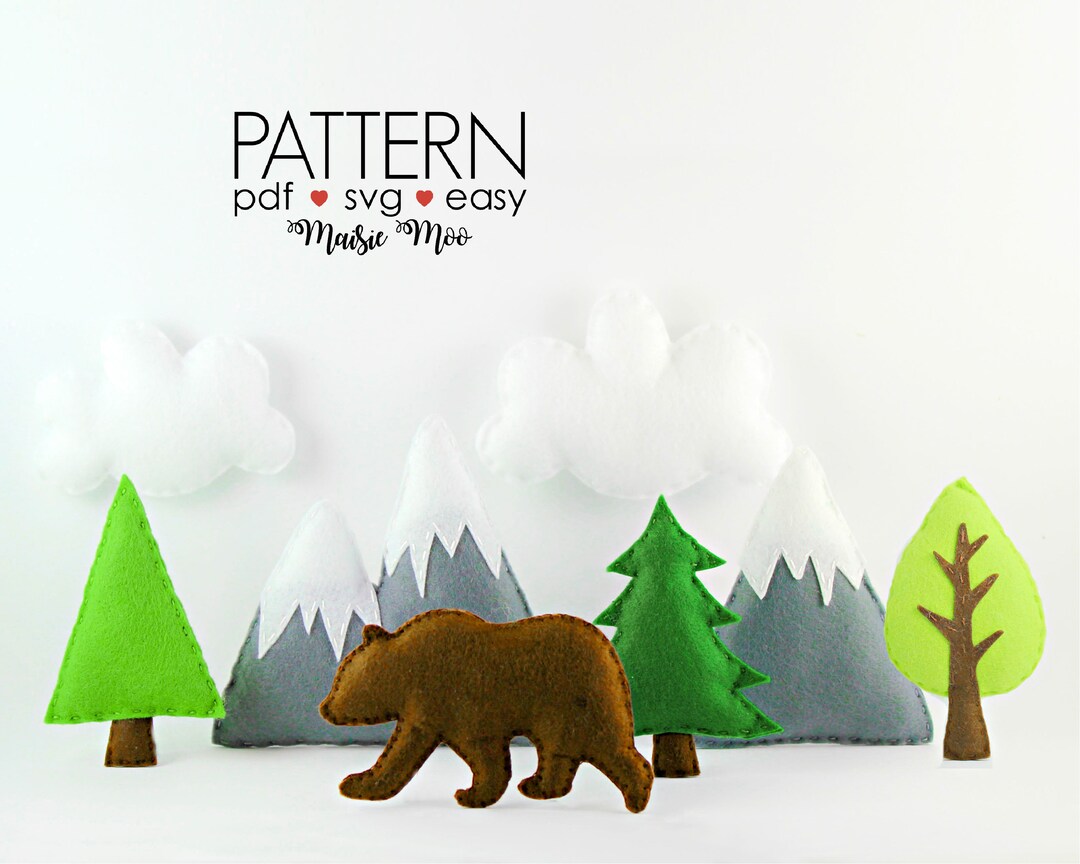 Mountain Mobile Pattern Mountain Nursery Baby Mobile Pattern Felt Baby ...