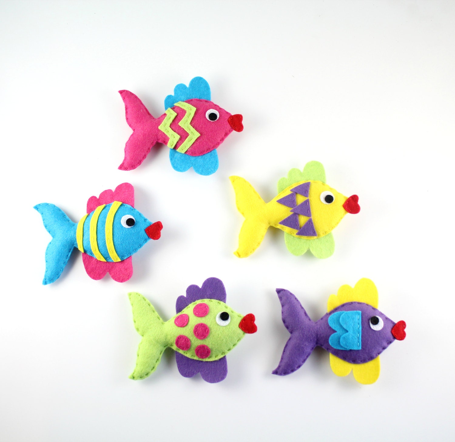 Felt Fish Pattern Under the Sea Nursery Felt Pattern Fish Baby | Etsy UK