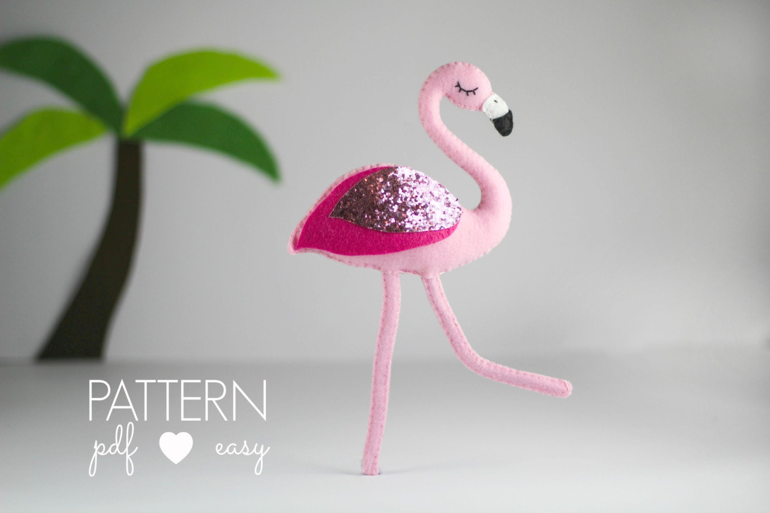 Felt Flamingo Pattern Felt Pattern Flamingo Nursery Flamingo Ornament ...