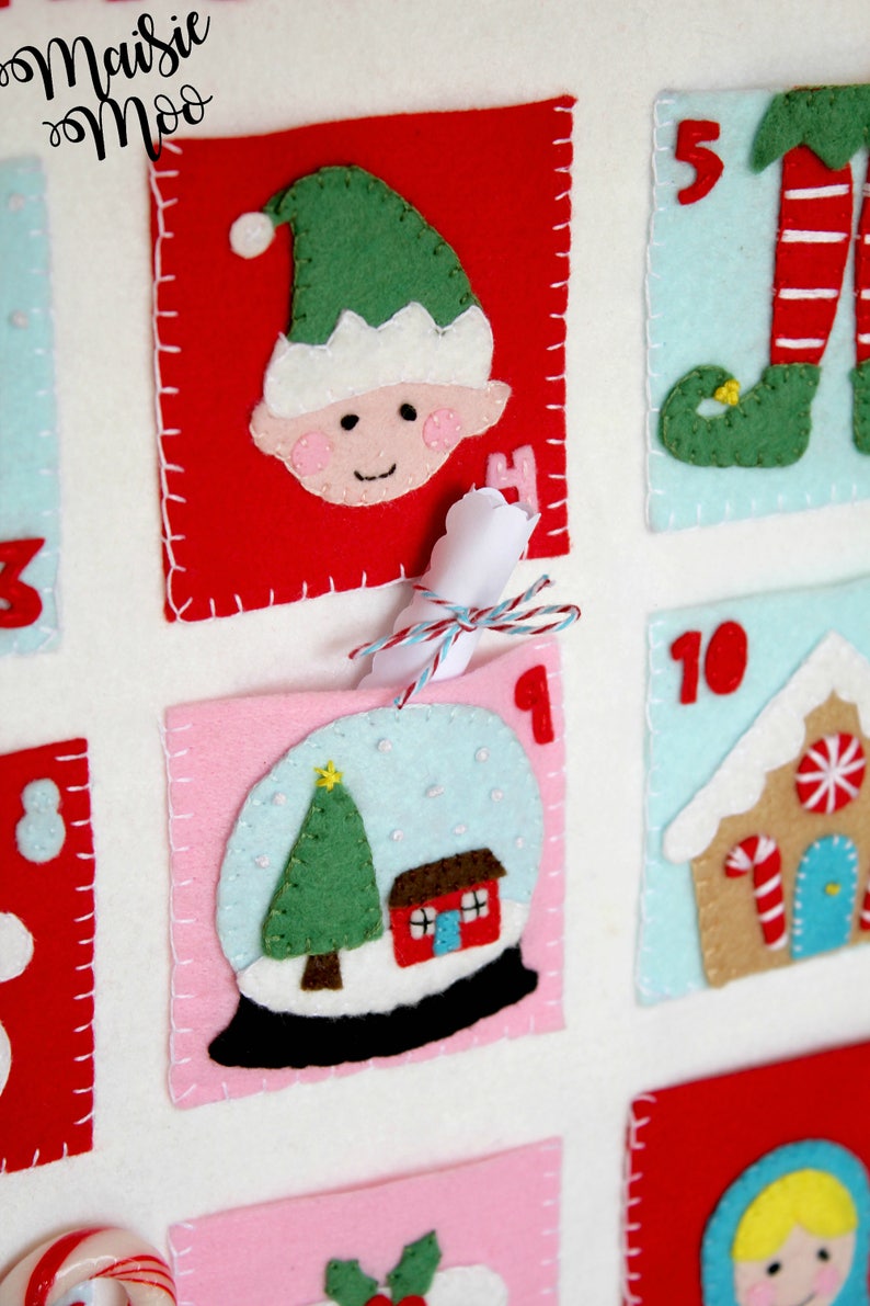 Advent Calendar Pattern PDF Pattern Felt Pattern Christmas Countdown ...