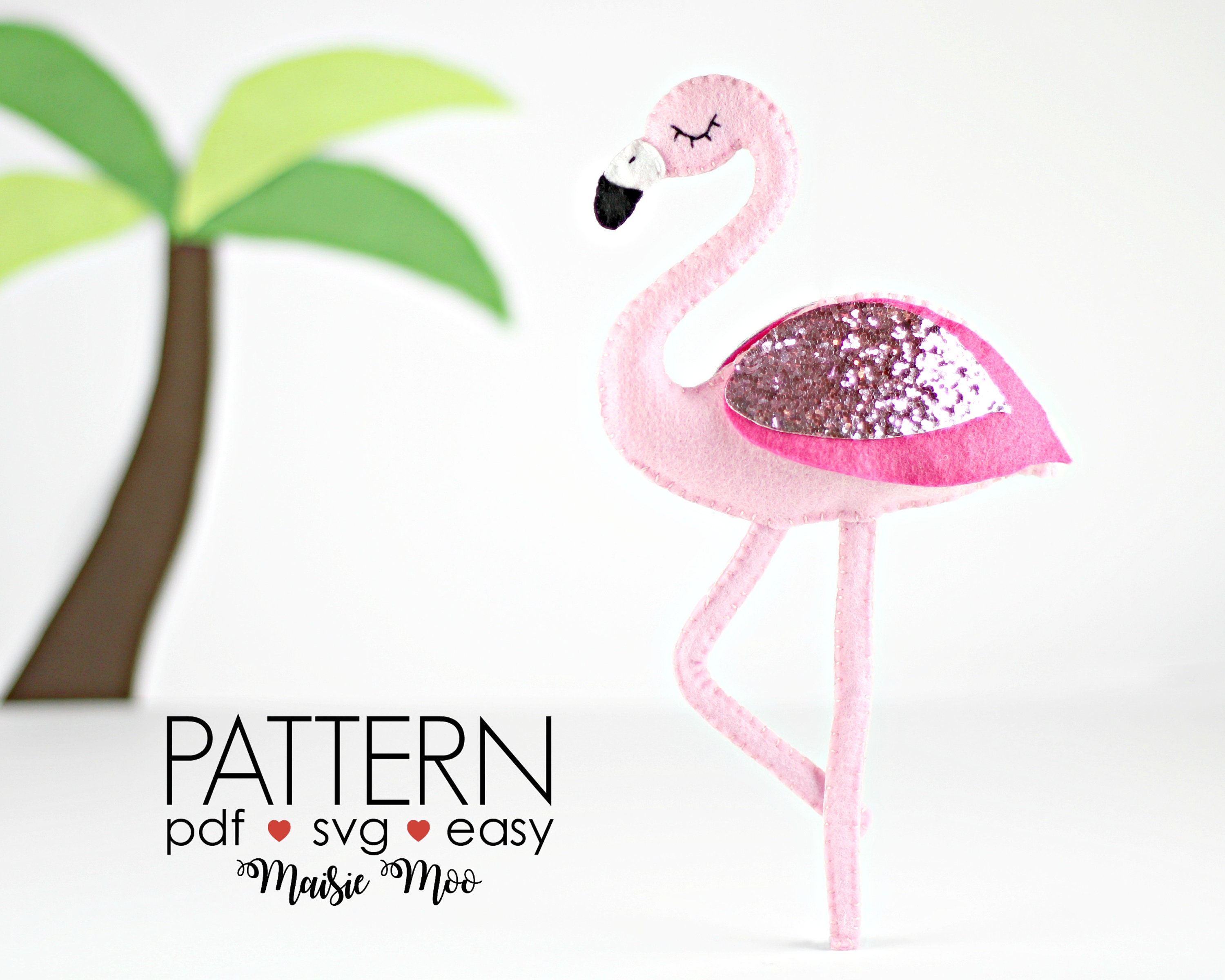 Felt Flamingo Pattern Felt Pattern Flamingo Nursery Flamingo | Etsy ...