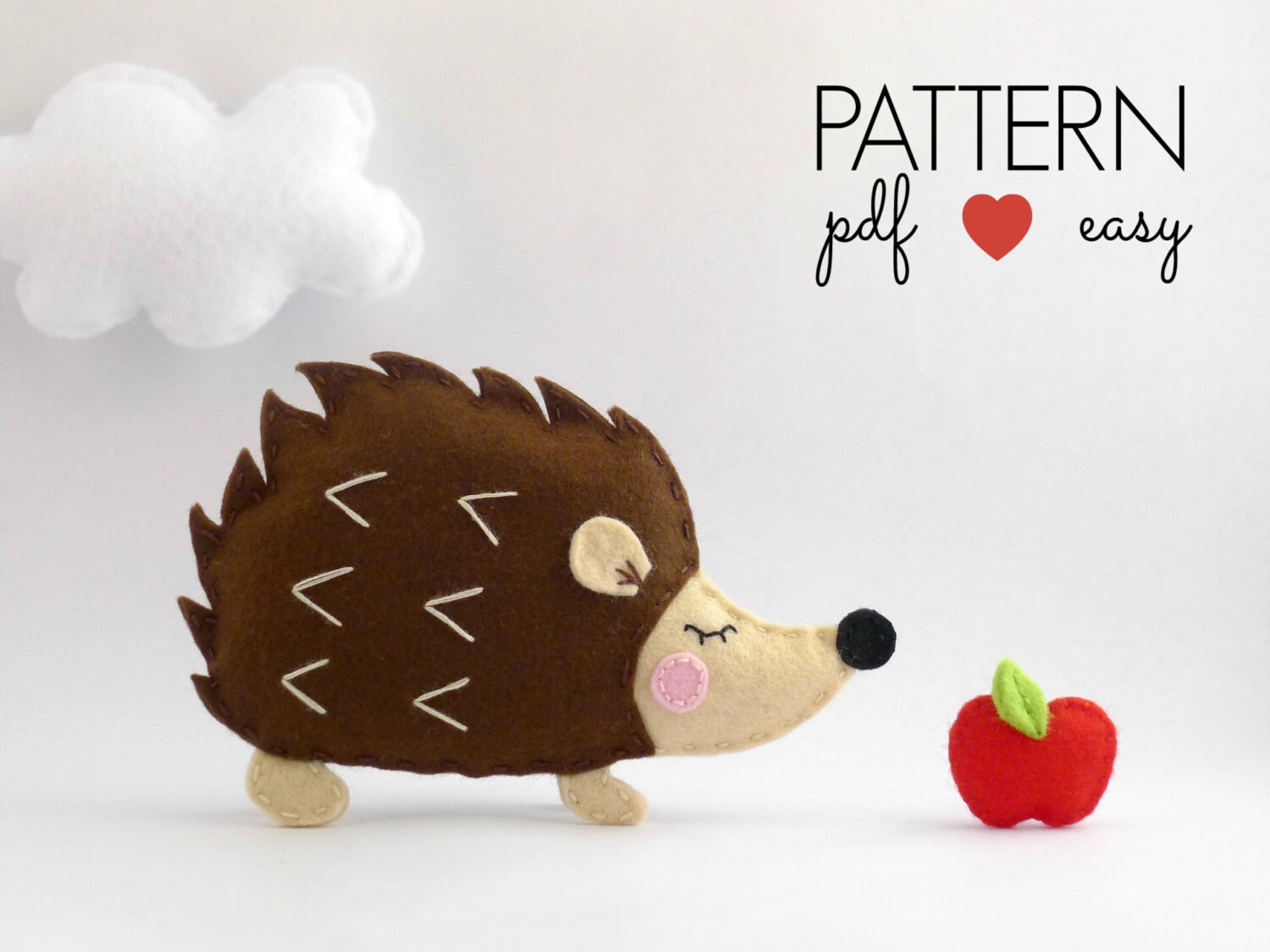Hedgehog Pattern Felt PDF SVG Hedgehog Pattern Hedgehog | Etsy UK