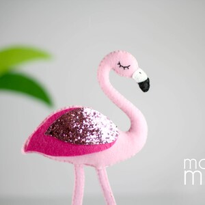 Felt Flamingo Pattern Felt Pattern Flamingo Nursery Flamingo Ornament ...