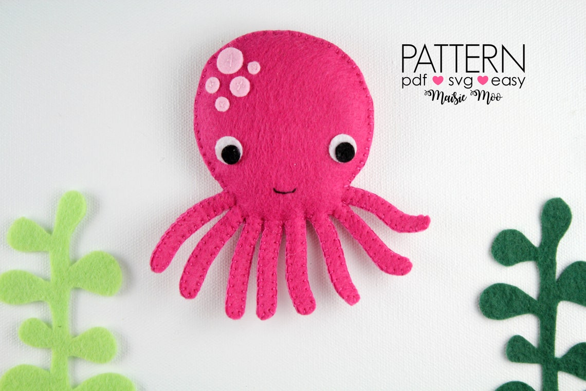 Octopus Plush Pattern Octopus Felt Pattern Octopus Pattern | Etsy