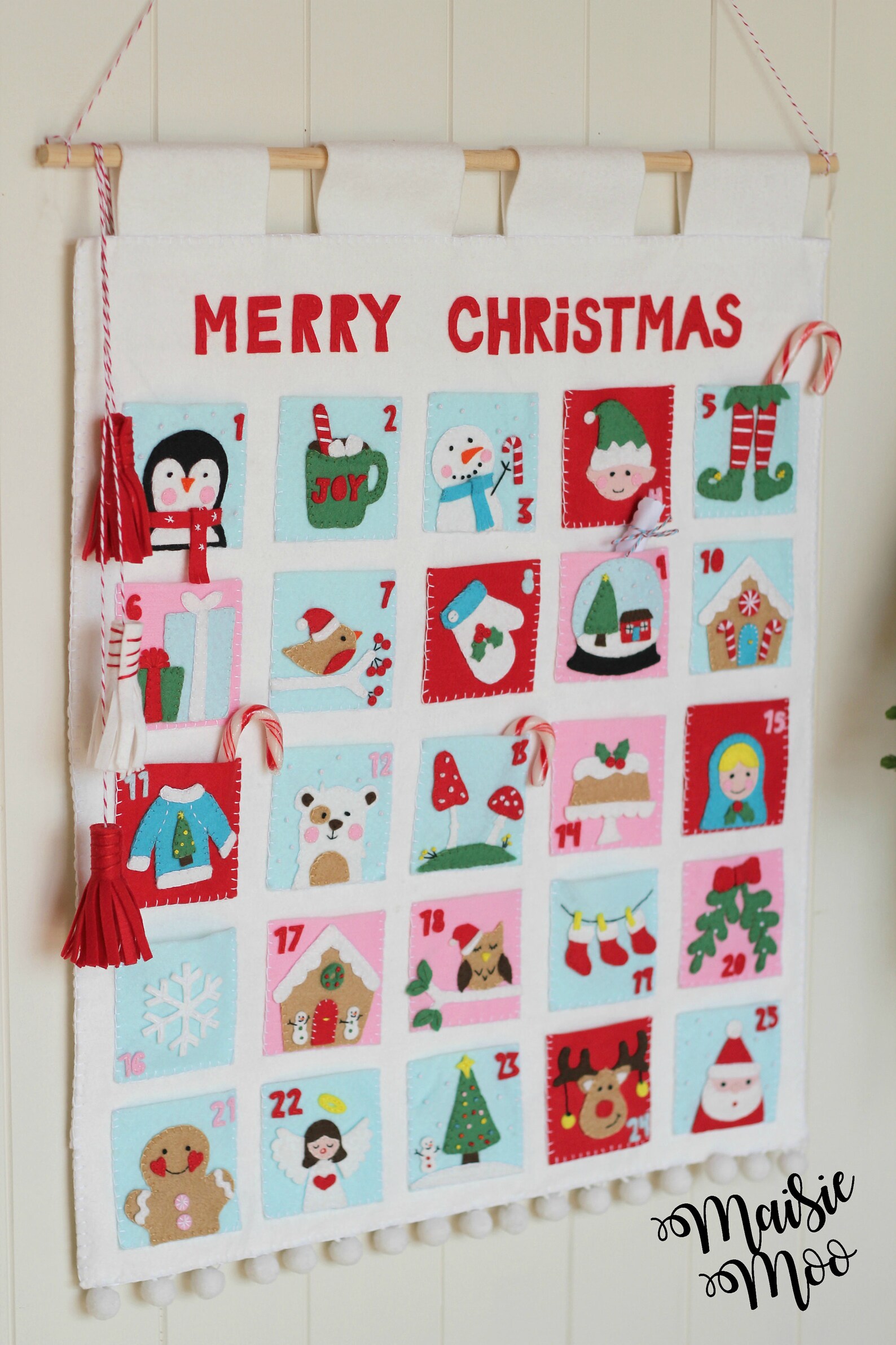 Advent Calendar Pattern PDF Pattern Felt Pattern Christmas Countdown ...