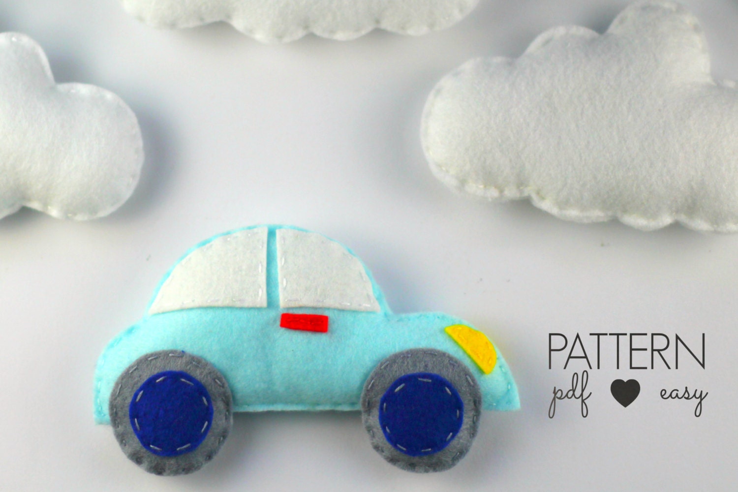 Car Pattern Felt Sewing Pattern Car Nursery Baby Mobile - Etsy UK