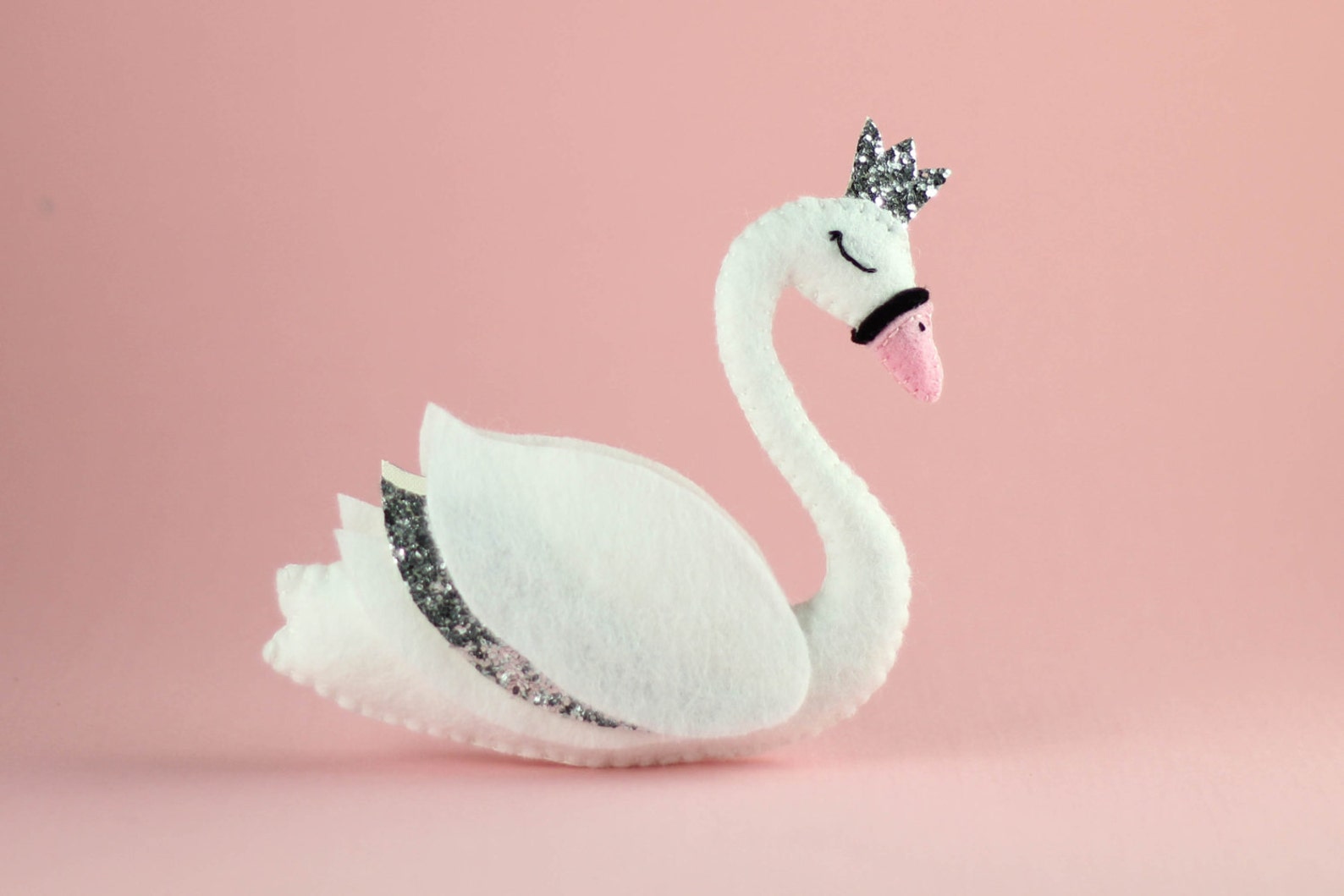 Felt Swan Pattern Christmas Swan Ornament Nursery Swan - Etsy Israel