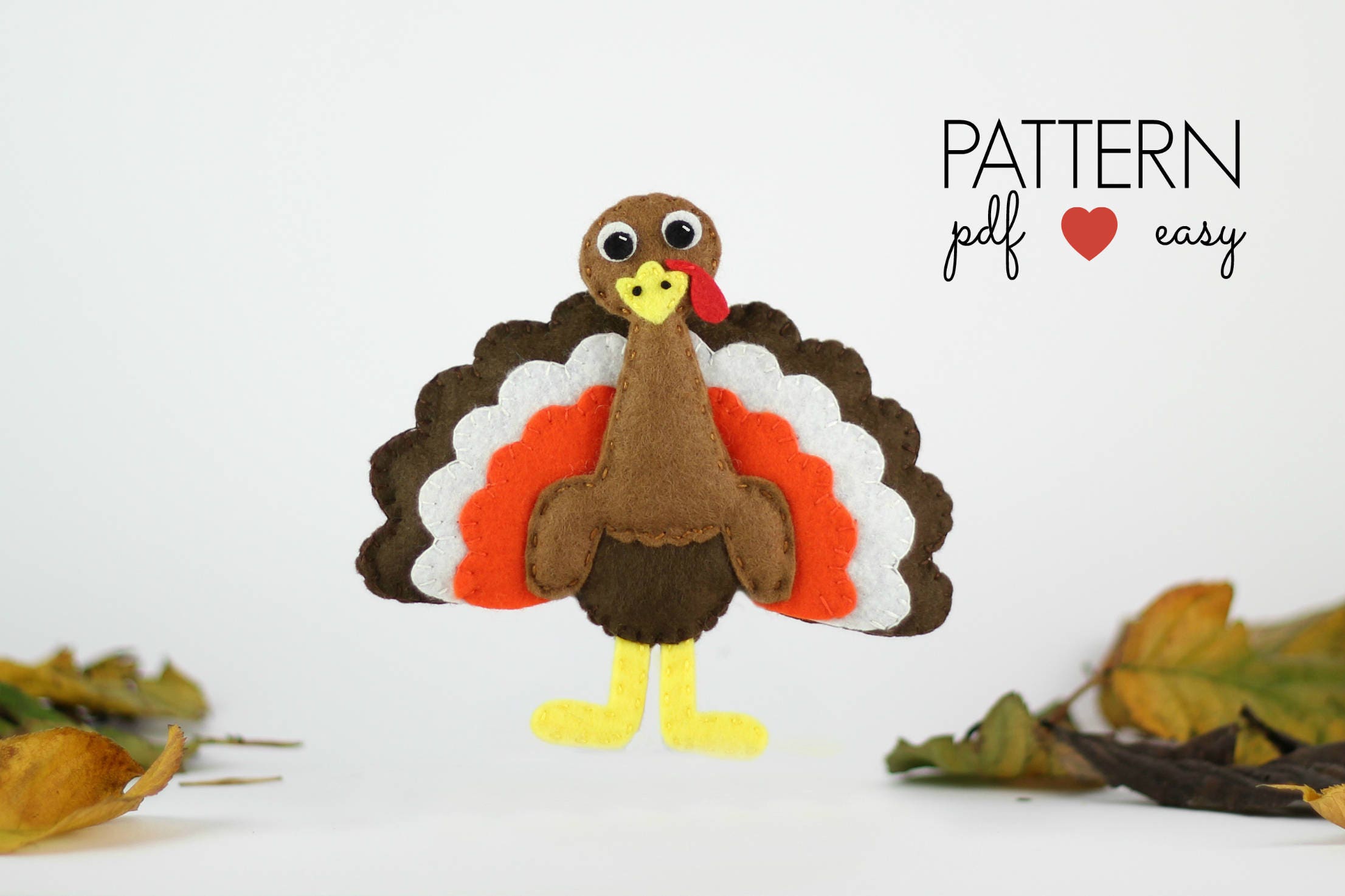 Fall Turkey Pattern Felt Turkey SVG Thanksgiving Decor - Etsy