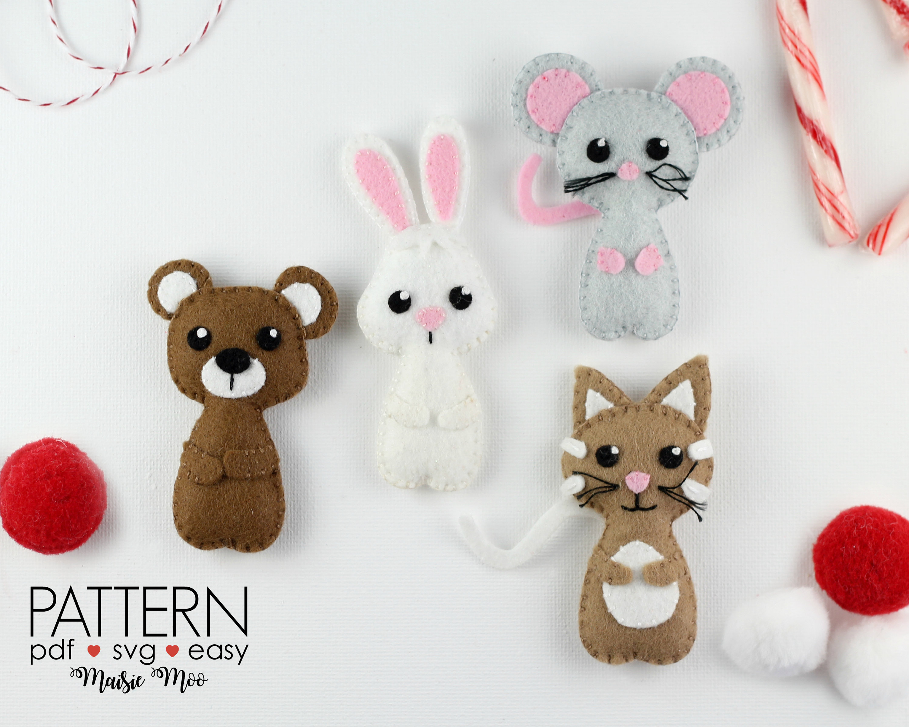 Christmas Stocking Ornament Pattern Felt Christmas Pattern - Etsy