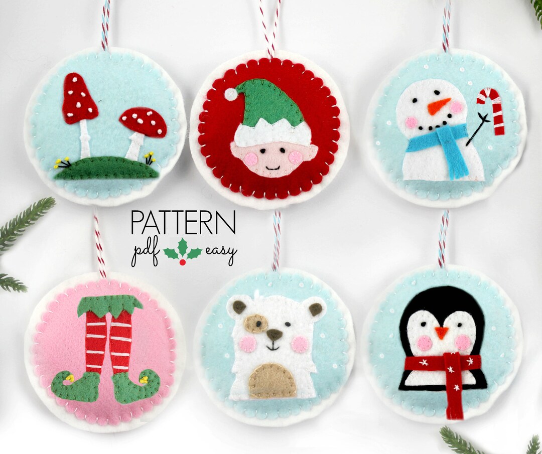 Felt Pattern Christmas Ornaments Pattern, Christmas Pattern, Christmas ...