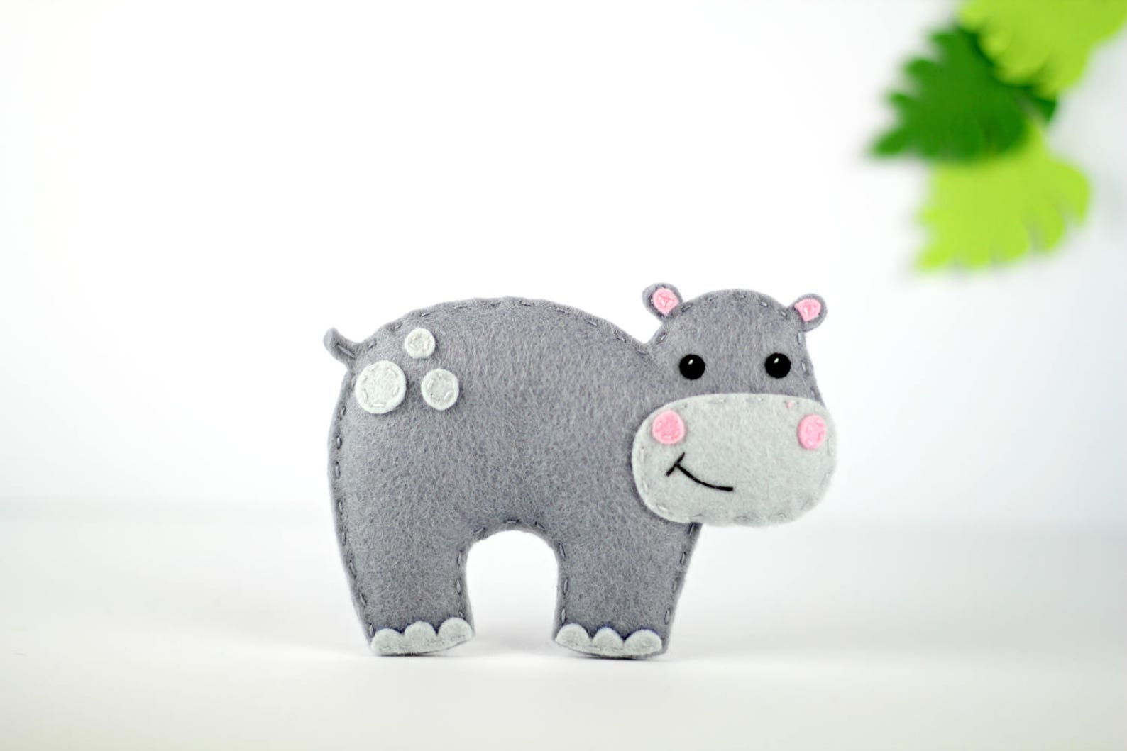 Felt Pattern Hippo Sewing Pattern Felt Animal Pattern - Etsy New Zealand