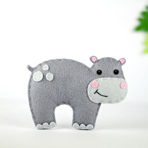 Felt Pattern Hippo Sewing Pattern Felt Animal Pattern Hippopotamus ...