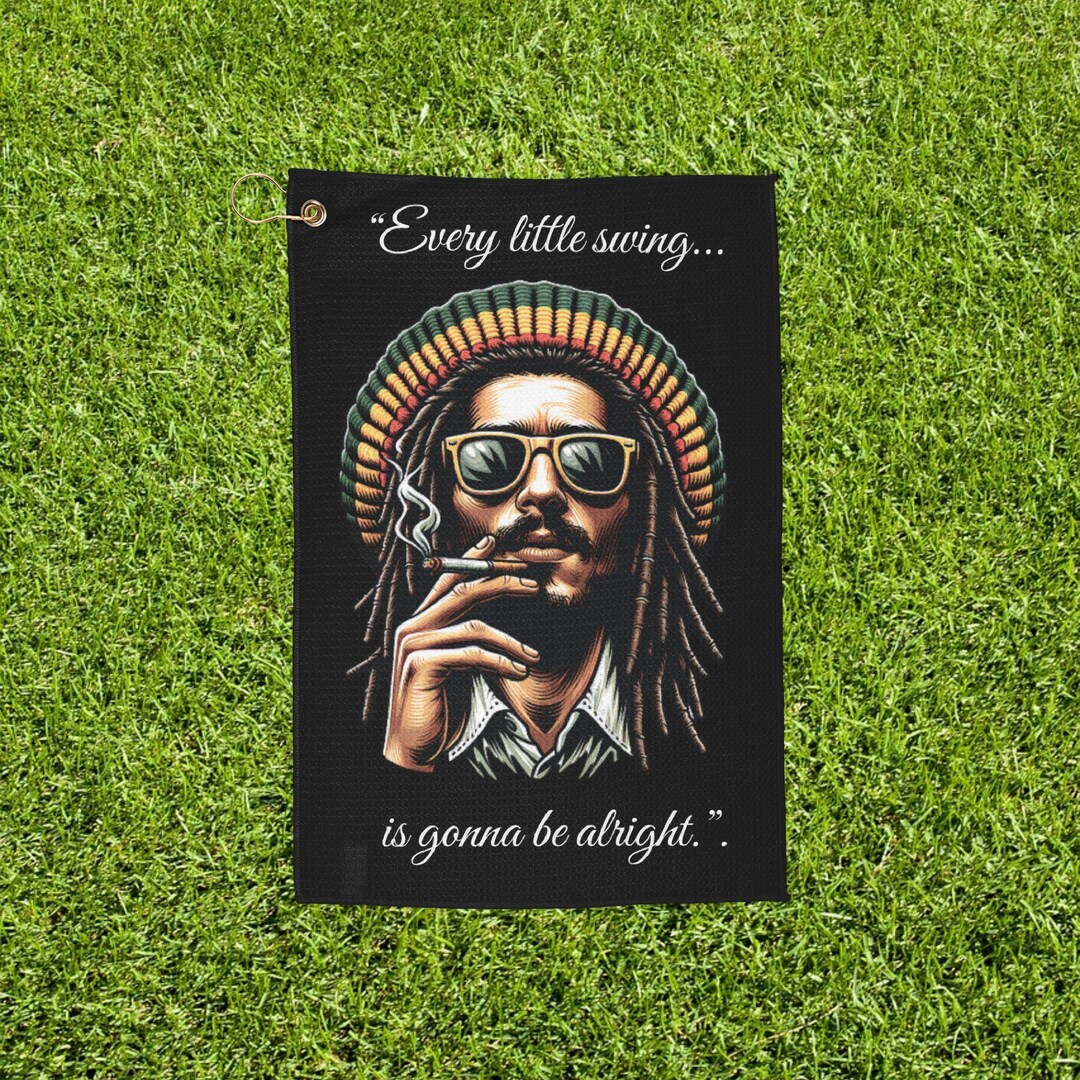 Reggae Golf Towel: Funny Rasta Art Microfiber - 16x24 - Etsy