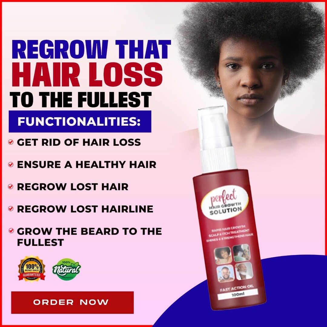 Perfect Hair Growth Solution Beard Growth Solution Hair Loss Solution ...