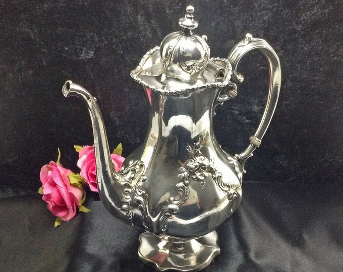 Simpson Hall Miller Silver Plated Coffee Pot Hollow Silver Plate Coffee ...