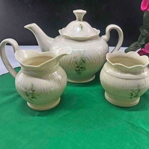 Irish Teapot With Sugar and Creamer - Etsy