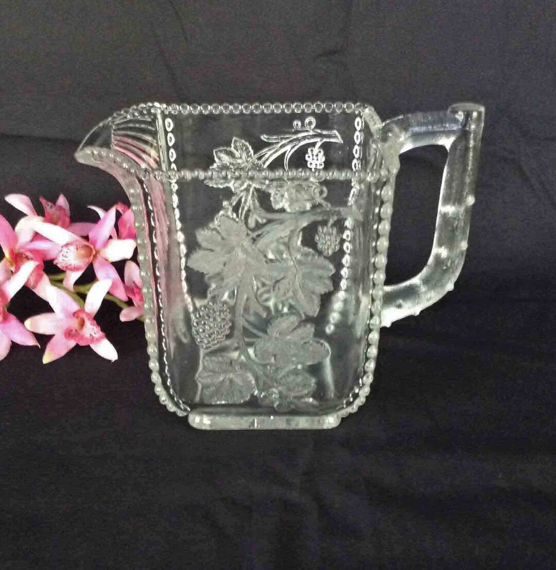 EAPG Pitcher Beaded Grape by US Glass EAPG 1899 U.s. Glass Embossed ...