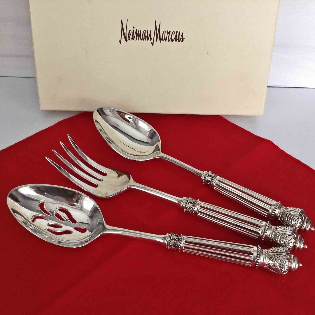 Godinger Hostess Set Godinger Plume Silver Plate for Neiman - Etsy