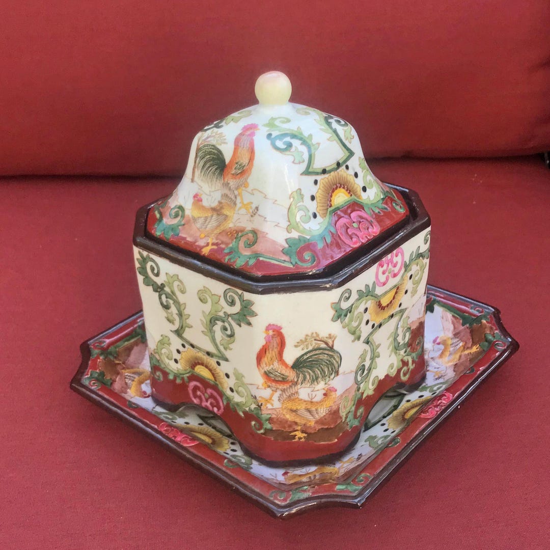 Tea Box, Oriental Tea Caddy, 3 Pc Ceramic Tea Box Spice /herb Container ...