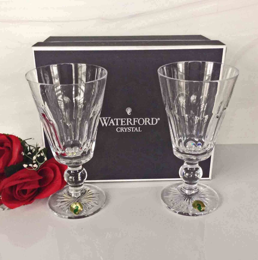 WATERFORD Crystal Red Wine / Water Glasses, Waterford Bolton/grafton ...