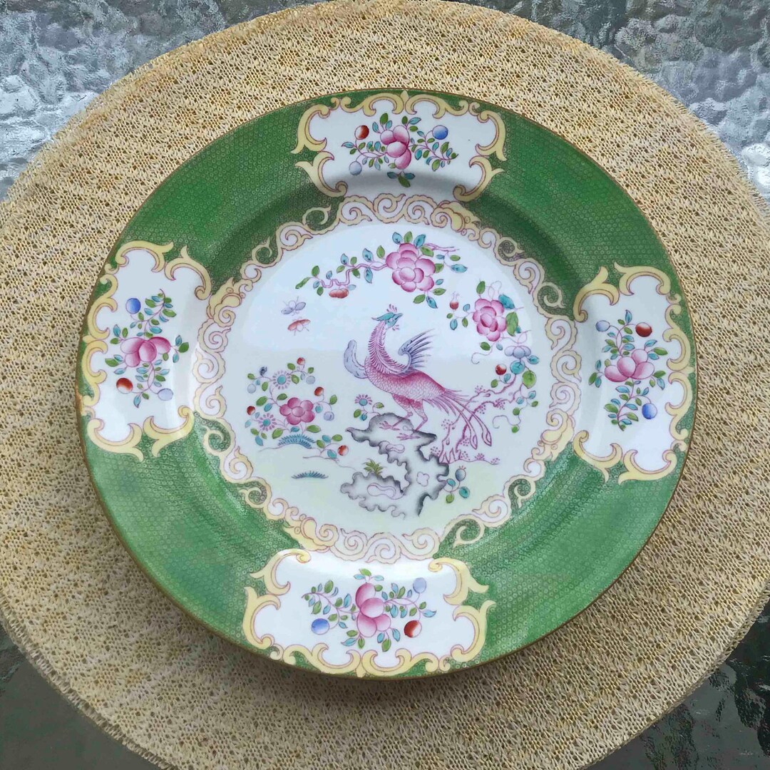 COCKATRICE GREEN by Minton Dinner Plate, Antique Minton Globe Back ...