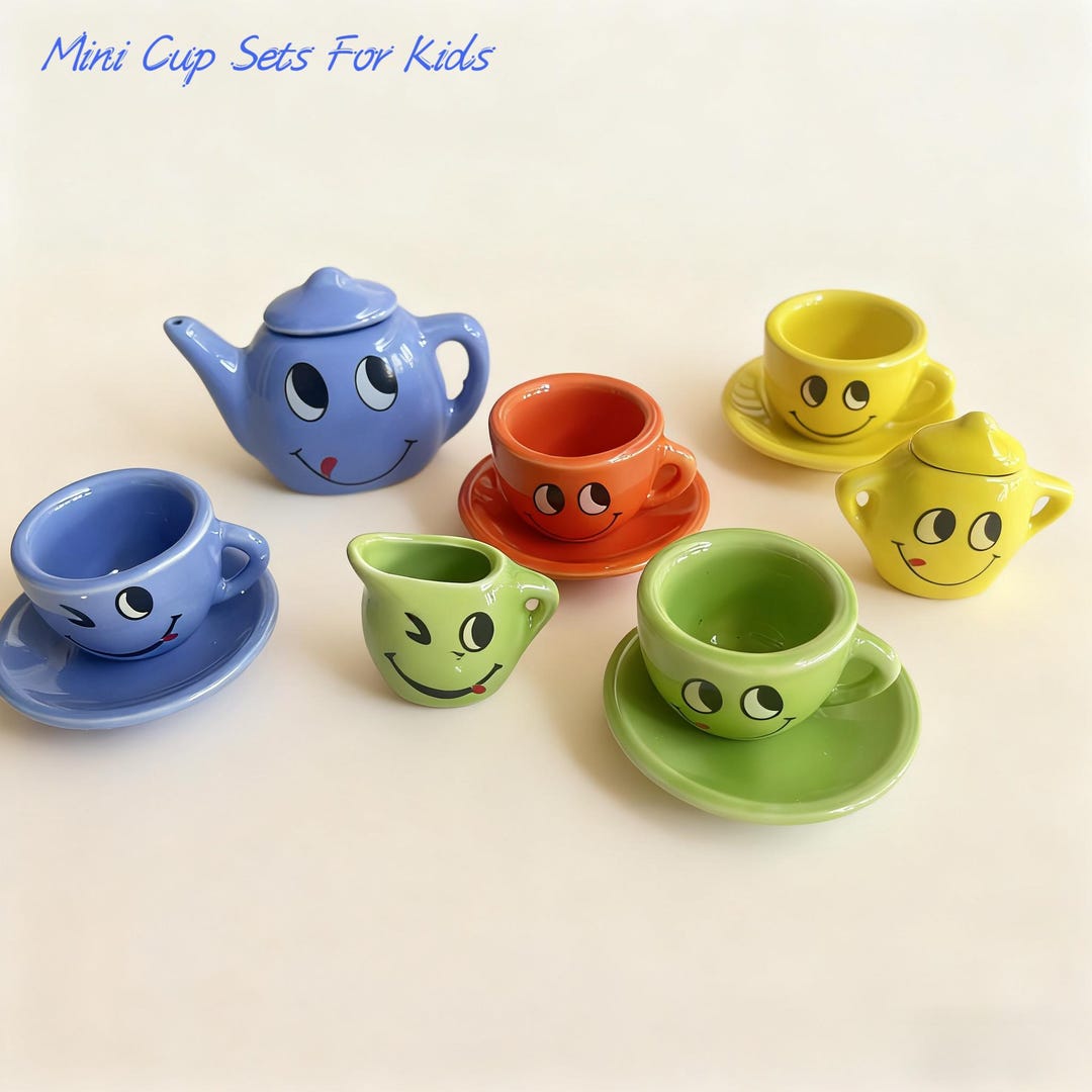 Dollhouse Miniature Ceramic Smiling Face Tea Cup, Fairy Garden ...