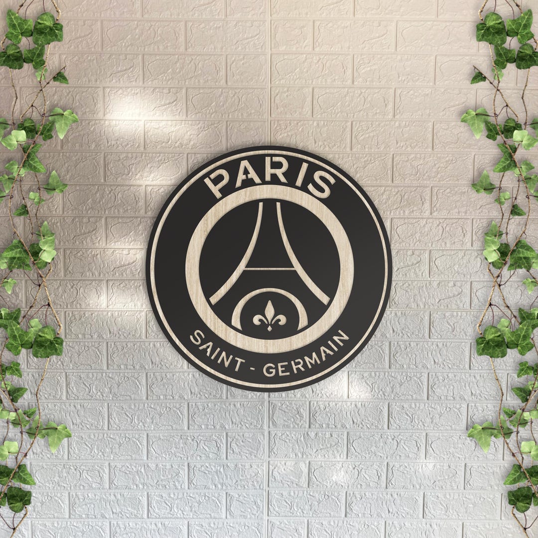 Custom Paris Saint-germain Wooden Wall Decor, Round Laser Cut Design ...