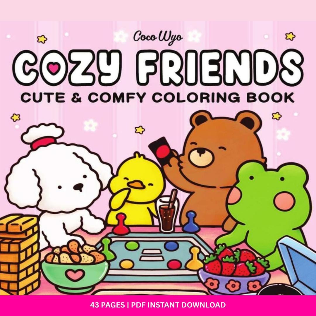 Cozy Friends Coloring Pages Cozy Coloring Books Digital Download 43 ...