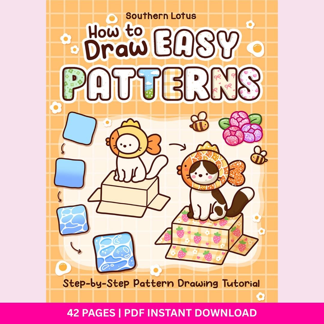 How to Draw Easy Patterns Coloring Pages, Cozy Coloring Books, Digital ...