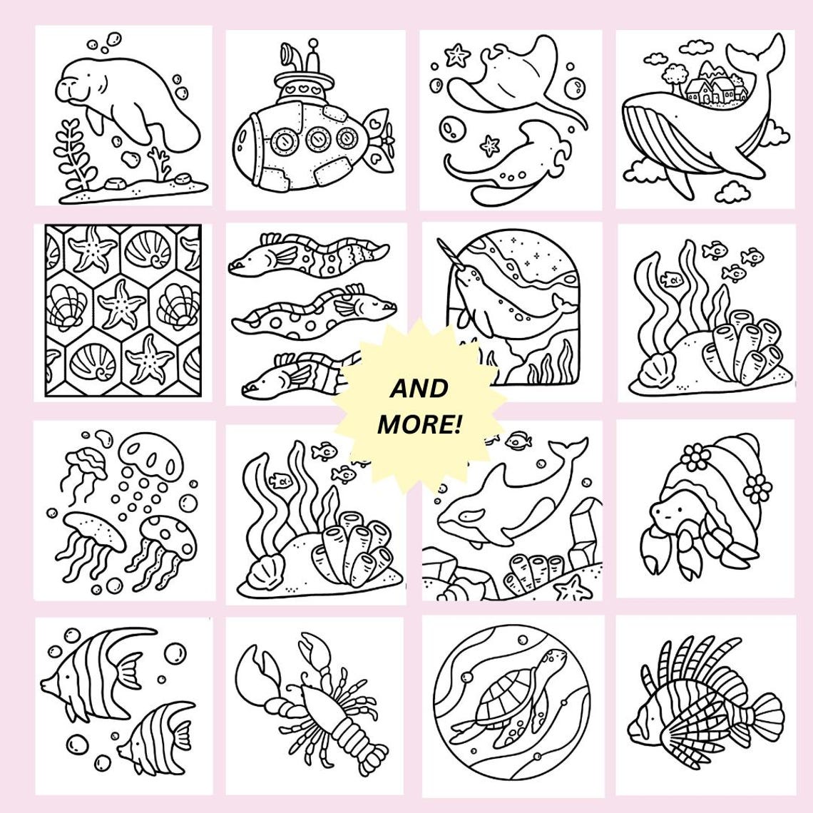 Ocean Scene Coloring Book Coco Wyo, Adult Coloring Pages Ocean Scene ...