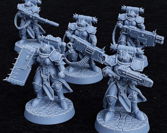 Heavy Battle Sisters Miniatures: Grimdark Future 32mm Resin Figures - Etsy