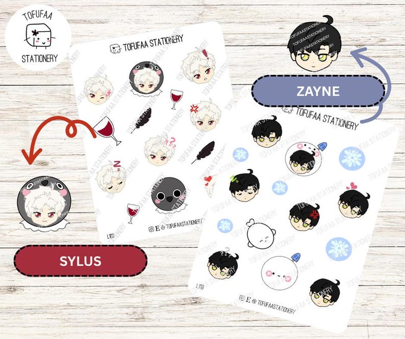 Love and Deepspace LADS Sticker, Cute Sticker | Sylus, Caleb, Rafayel ...