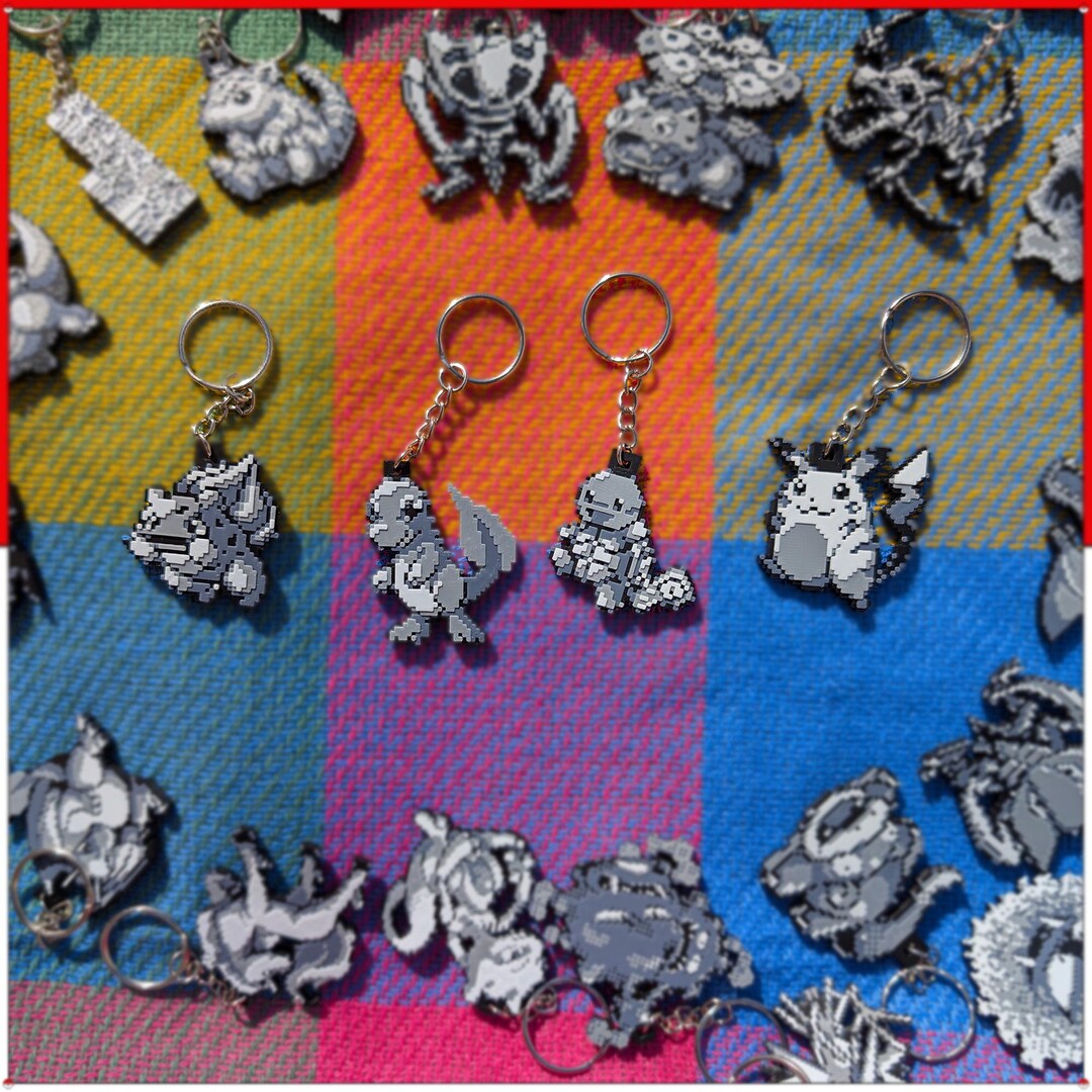 Pokémon Red Blue Keychains – All 151 Kanto Pokémon + Extras – 3D ...