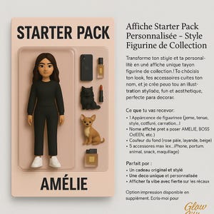 Custom Starter Pack Poster - Figurine Collection Style Packaging - Etsy ...