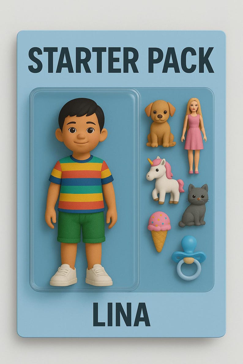 Custom Starter Pack Poster - Figurine Collection Style Packaging - Etsy ...