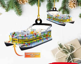 Pontoon Boat Ornament - Etsy