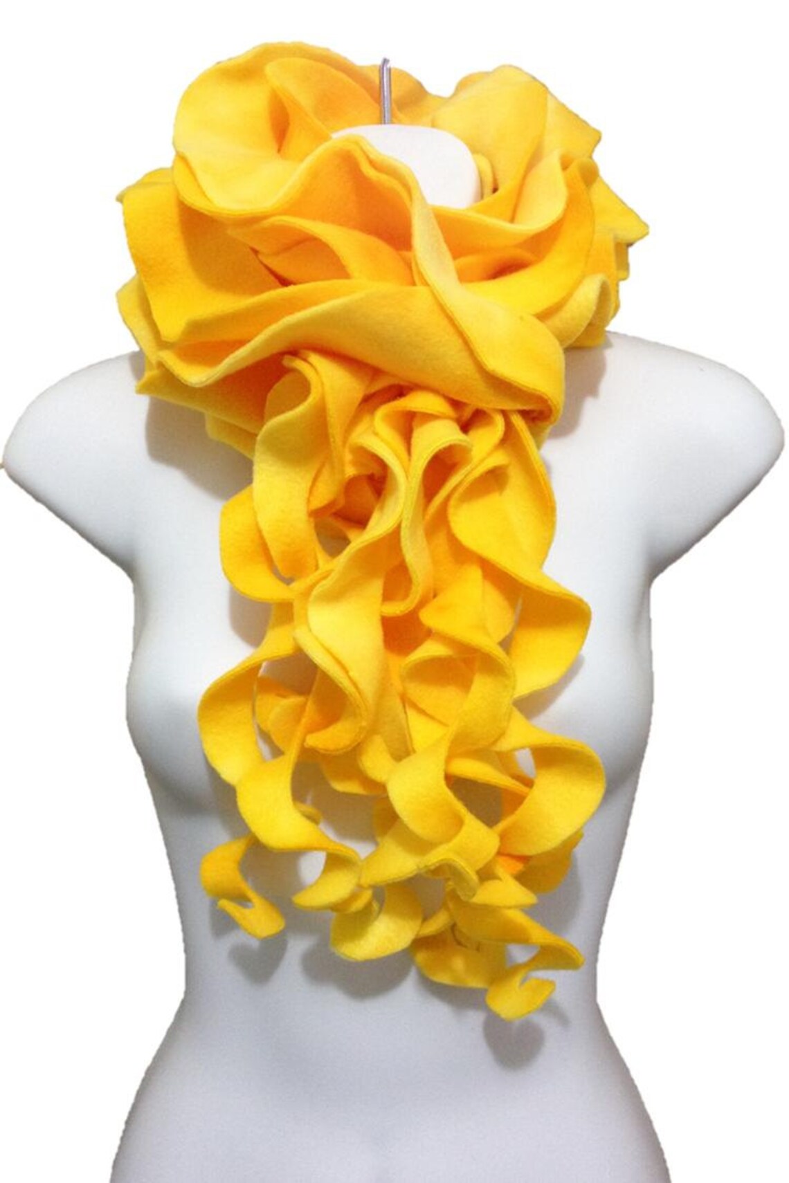 Chunky Ruffle Multi Strand Blizzard Fleece Rose Loop Cowl Scarf Multi ...