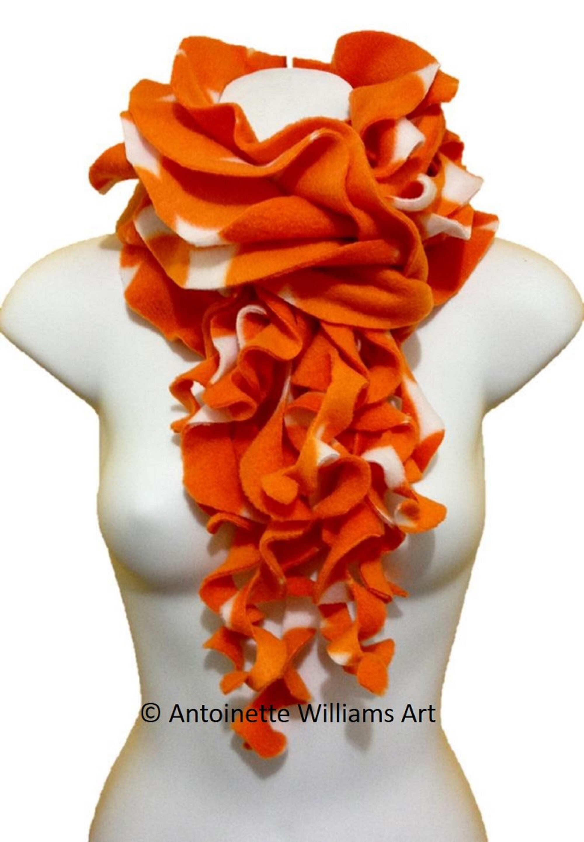 Chunky Ruffle Multi Strand Blizzard Fleece Rose Loop Cowl Scarf Multi ...