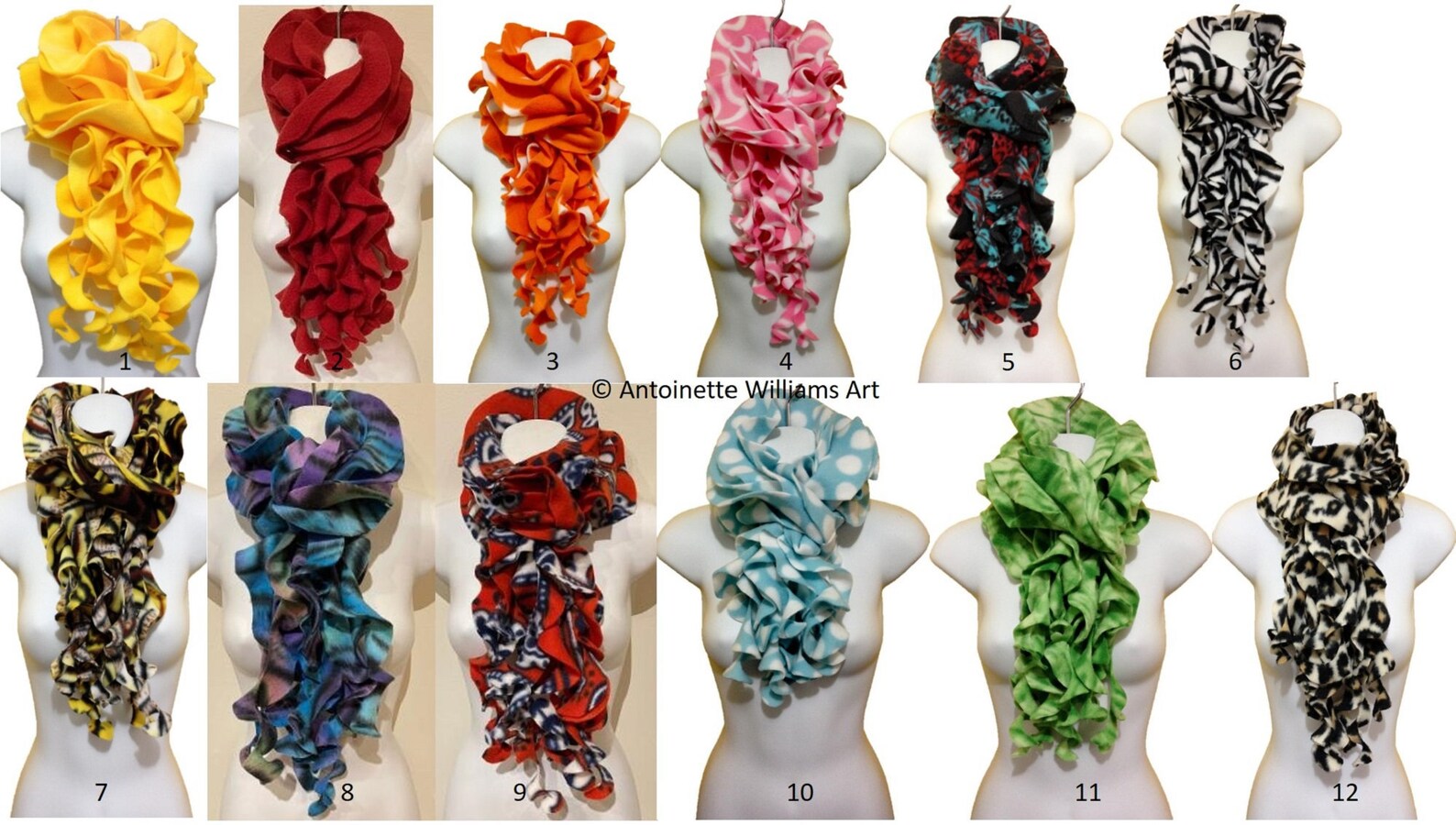 Chunky Ruffle Multi Strand Blizzard Fleece Rose Loop Cowl Scarf Multi ...