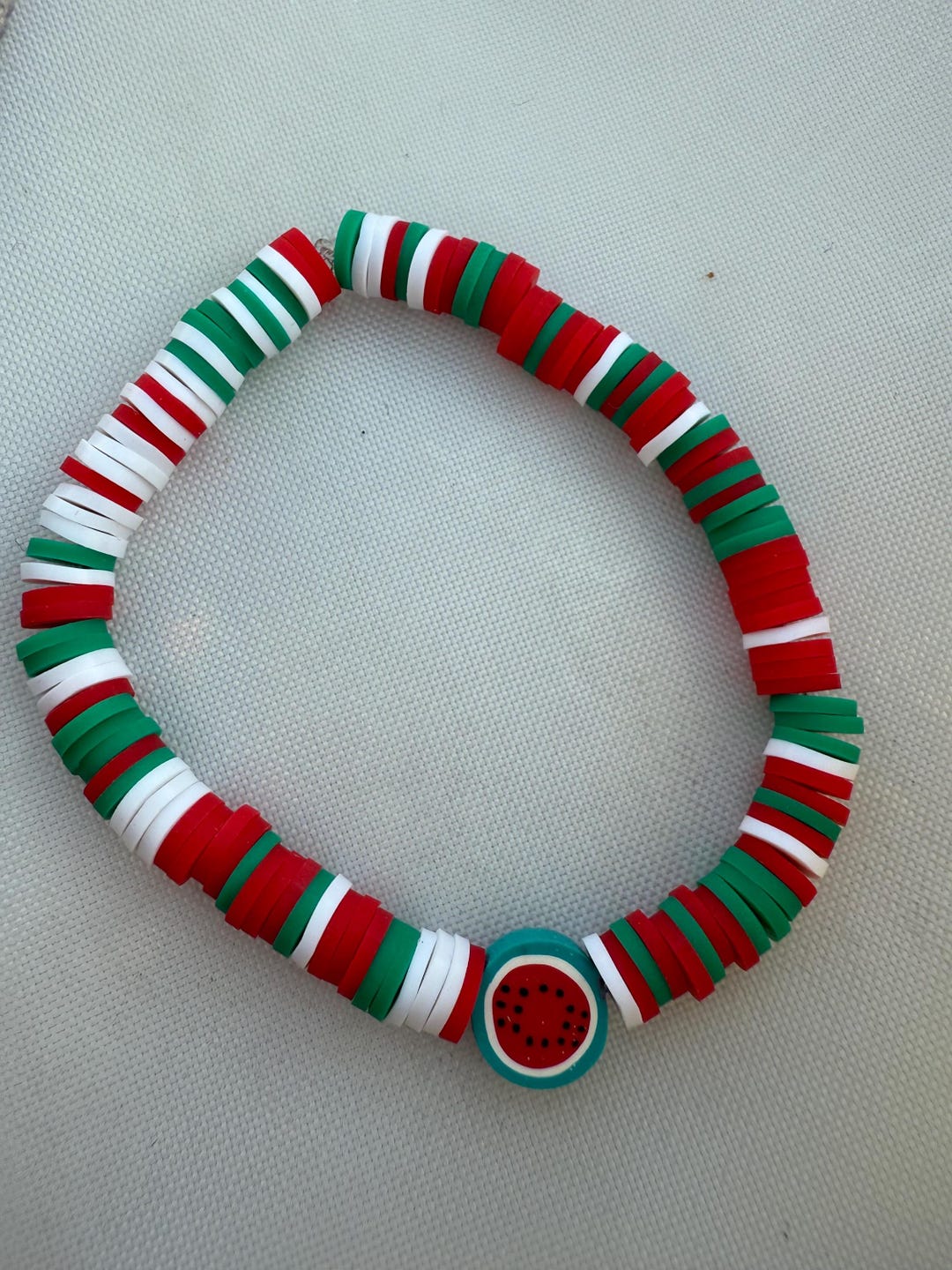 Preppy Watermelon Beaded Bracelet - Etsy