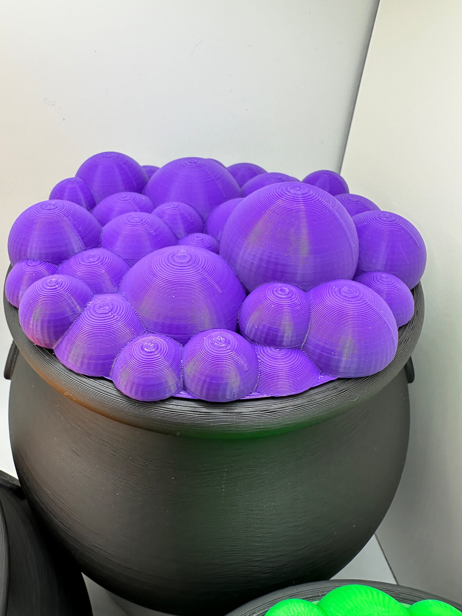 Halloween Cauldron Container With Flat Lid & Bubble Topper Small or Large Free Shipping - Etsy