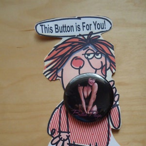PIN BACK BUTTON, Vintage, Bettie Page, Large 2-1/4 Inch, Pin up ...